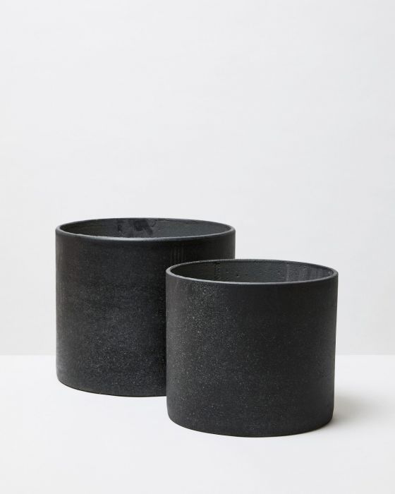 Tapered Black Plant Pot | The Stem